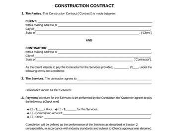 Deck Construction Agreement Template, Detailed Deck Building Form ...