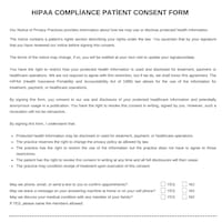 HIPAA Consent Form Template HIPAA Acknowledgment of Privacy Notice ...