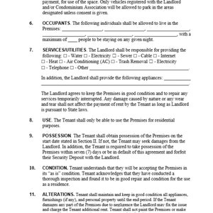 Editable Rental Agreement Template: Landlord Lease Contract (digital ...