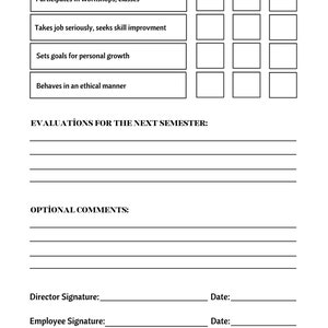 Daycare Staff Evaluation, Editable on CANVA Child Care Center Employee ...