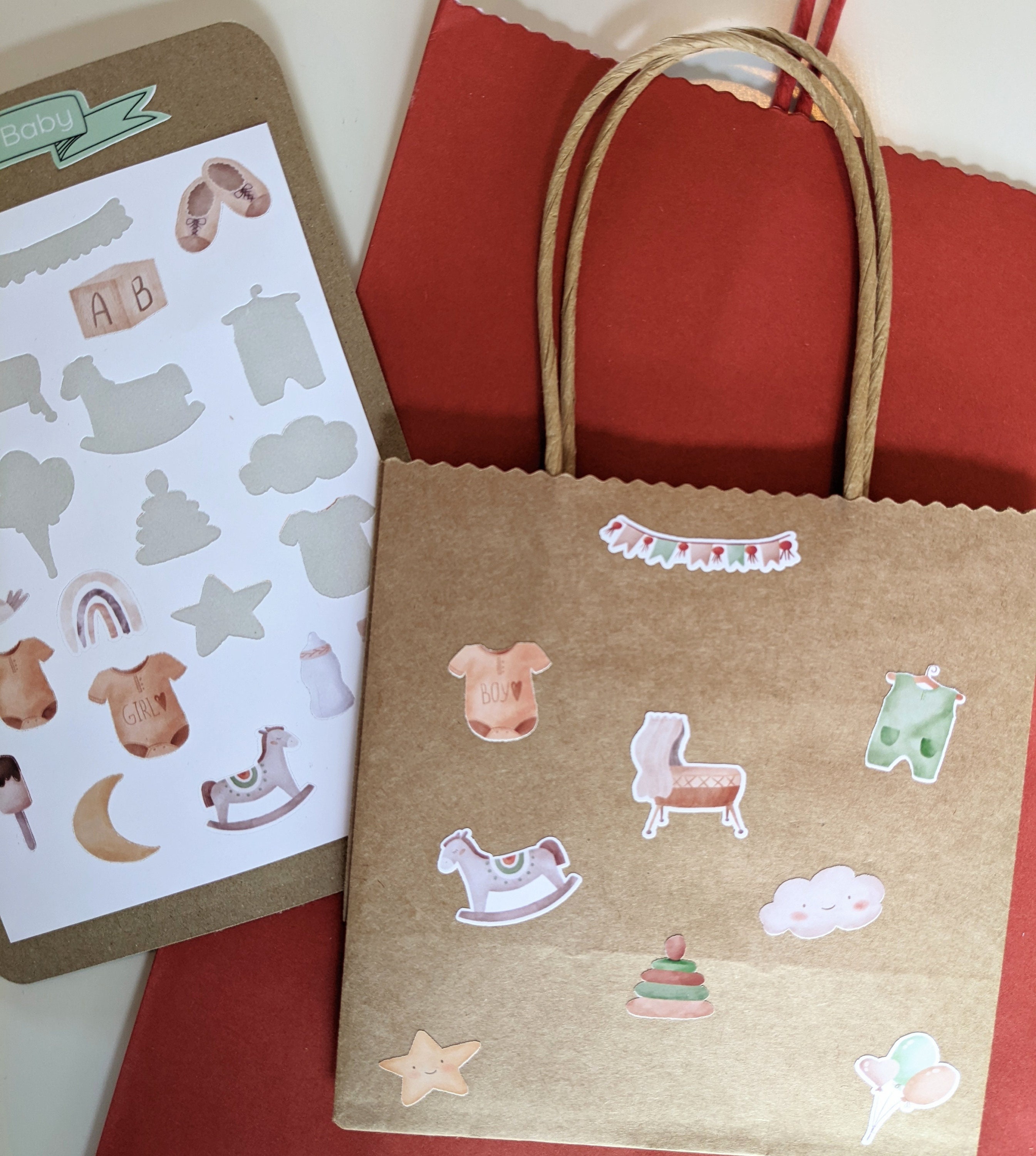 New Baby Sticker Set Baby Shower Baby Gift New Mum Stickers - Etsy