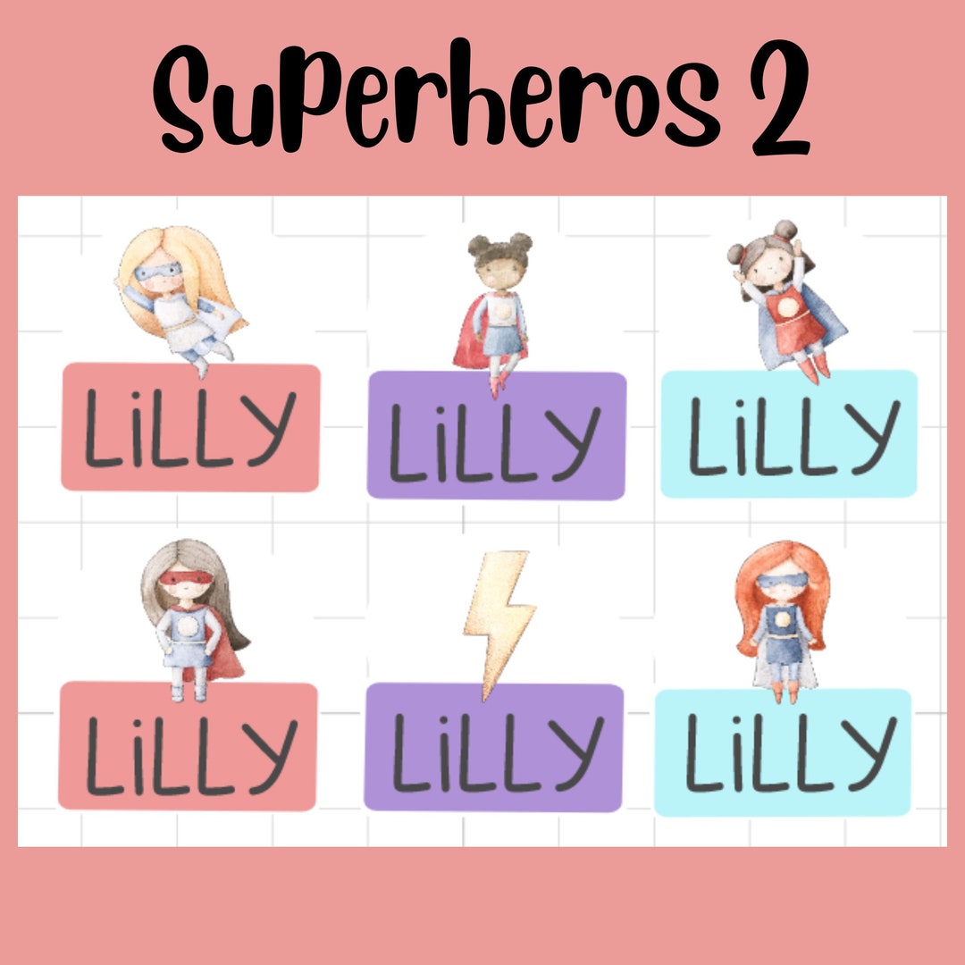 Cute Kids Name Labels, Name Tags, Waterproof, Iron On, Nursery Labels ...