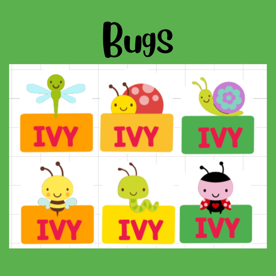 Cute Kids Name Labels, Name Tags, Waterproof, Iron On, Nursery Labels ...