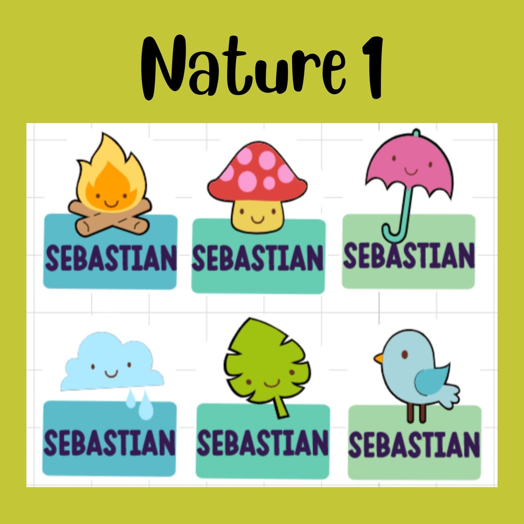 Cute Kids Name Labels, Name Tags, Waterproof, Iron On, Nursery Labels ...