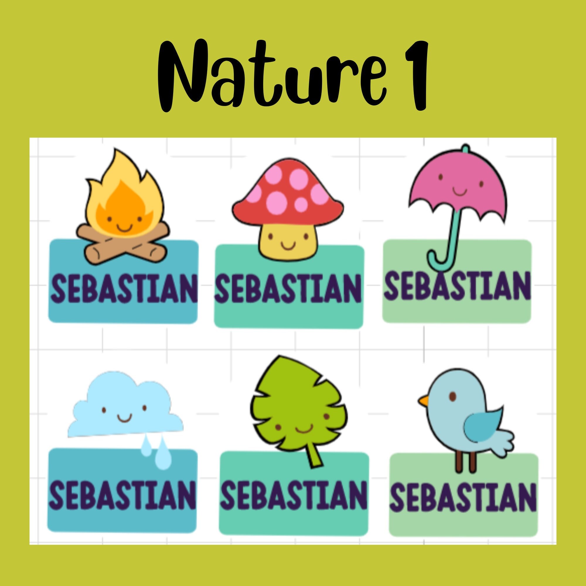 Cute Kids Name Labels Name Tags Waterproof Iron On Nursery - Etsy