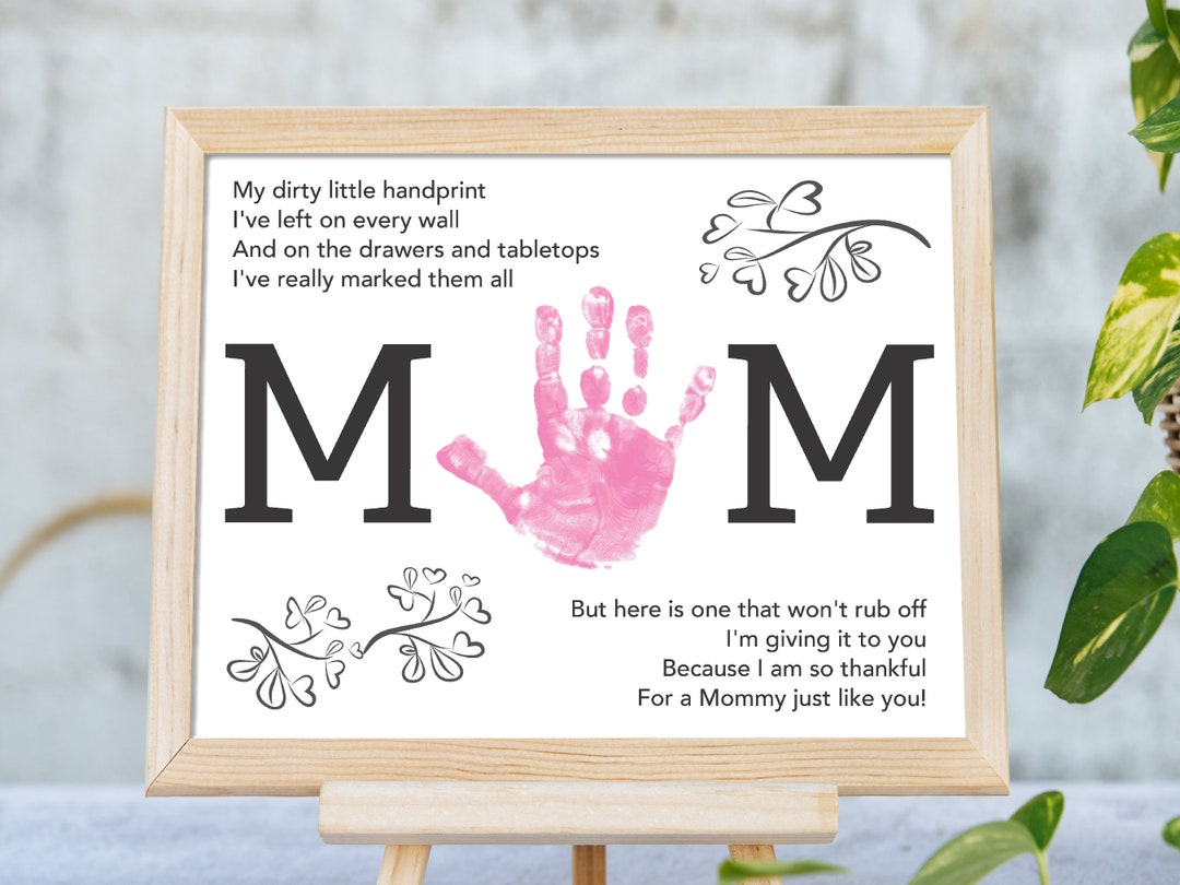 Mom Printable Handprint Craft - Etsy