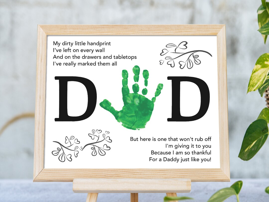 Dad Printable Handprint Craft - Etsy