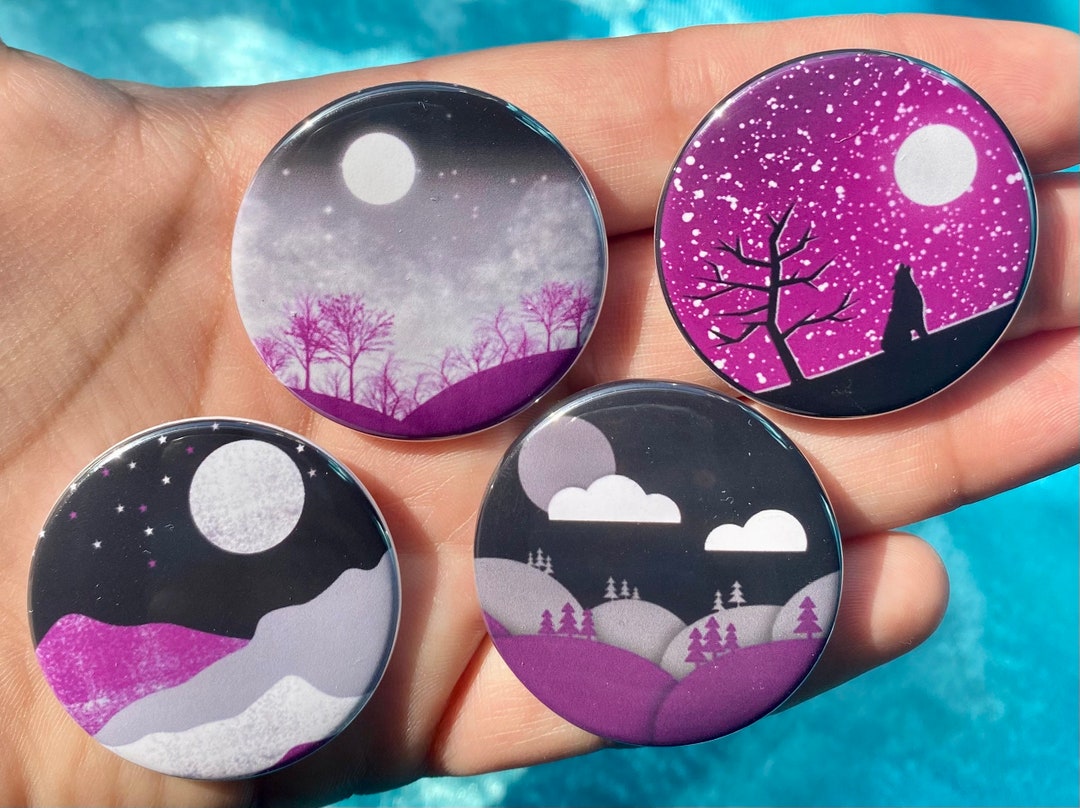 Very Subtle Asexual Pride 1.5 Metal Pinback Buttons Discreet Ace Pride ...