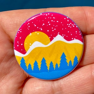 Subtle Pansexual Pride 1.5 Metal Pinback Buttons Pan Flag Colors Subtle ...