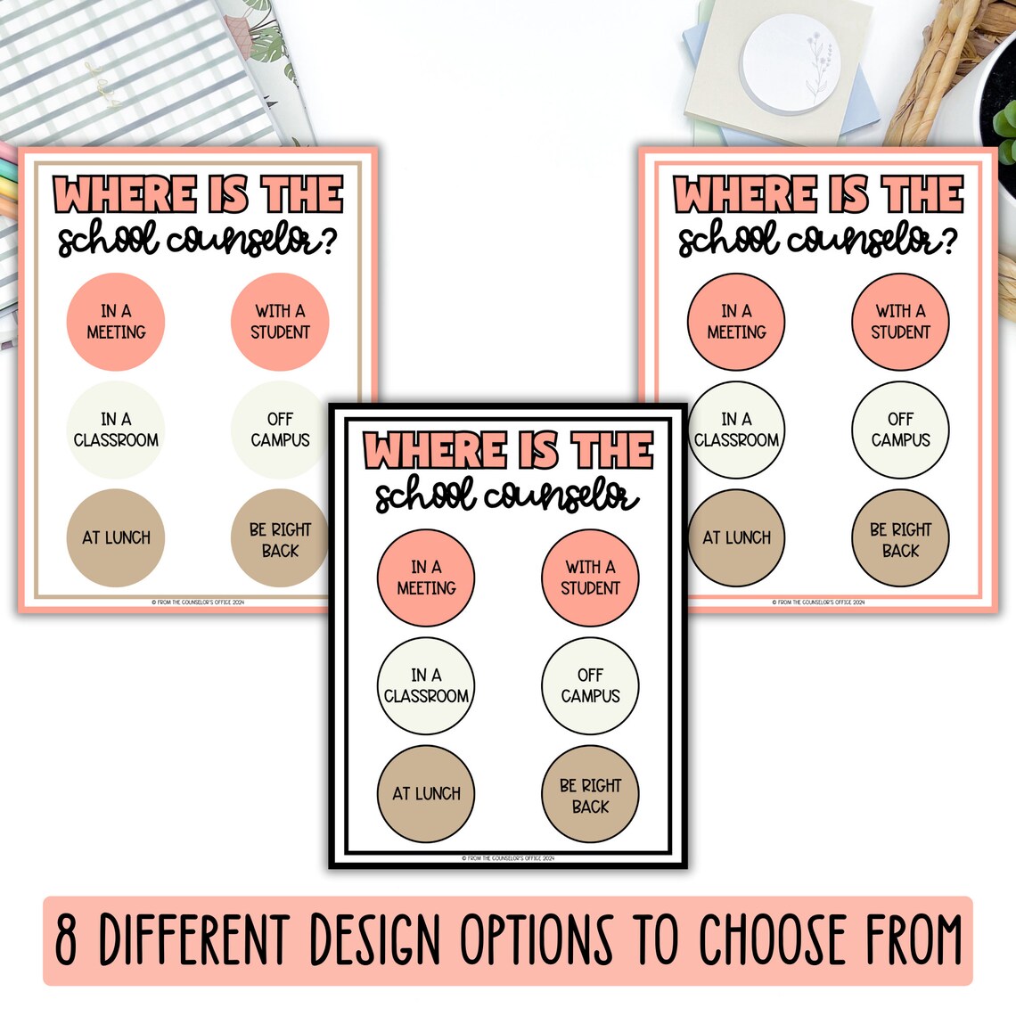 Boho-inspired Where is the School Counselor Office Door Sign in Neutral ...