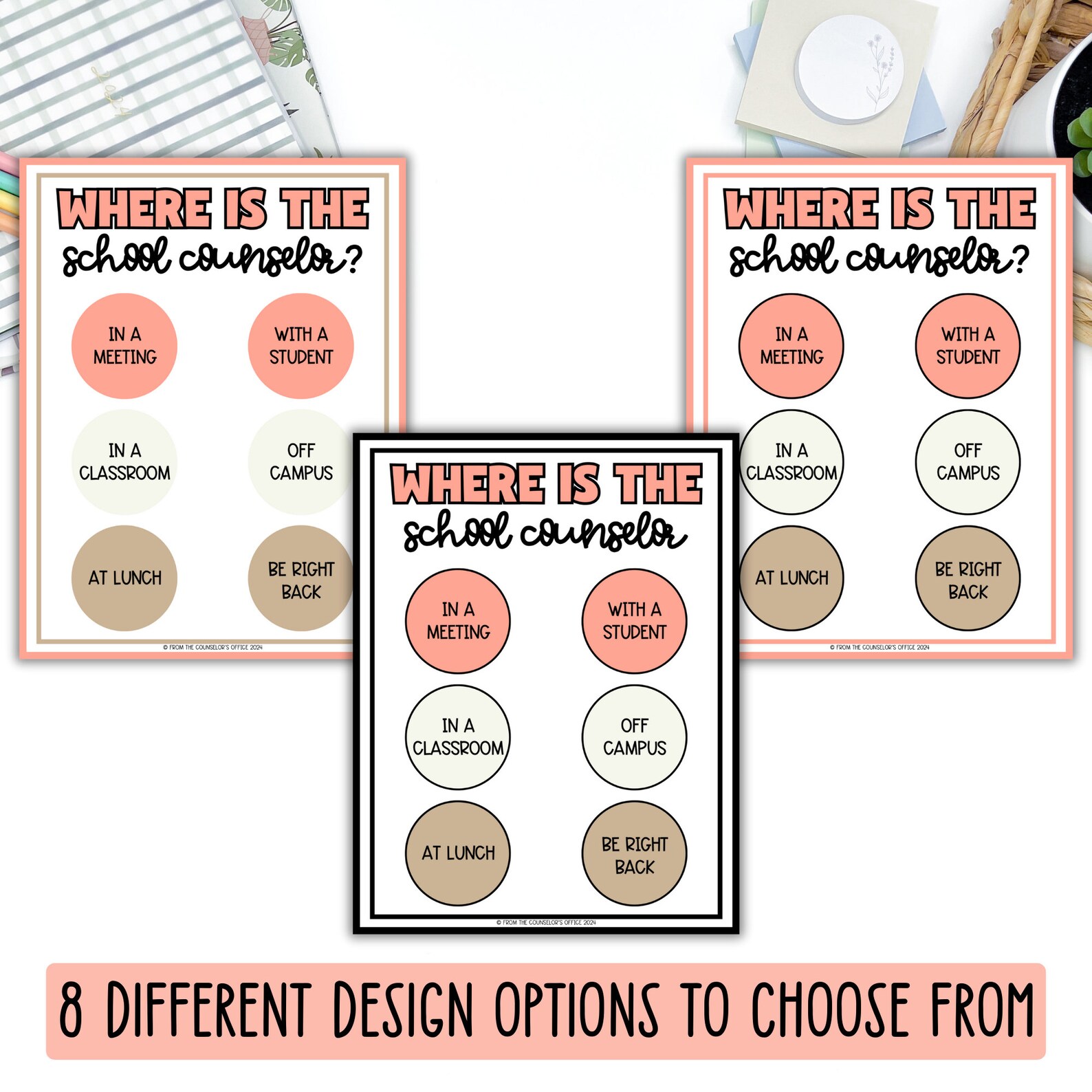 Boho-inspired Where is the School Counselor Office Door Sign in Neutral ...