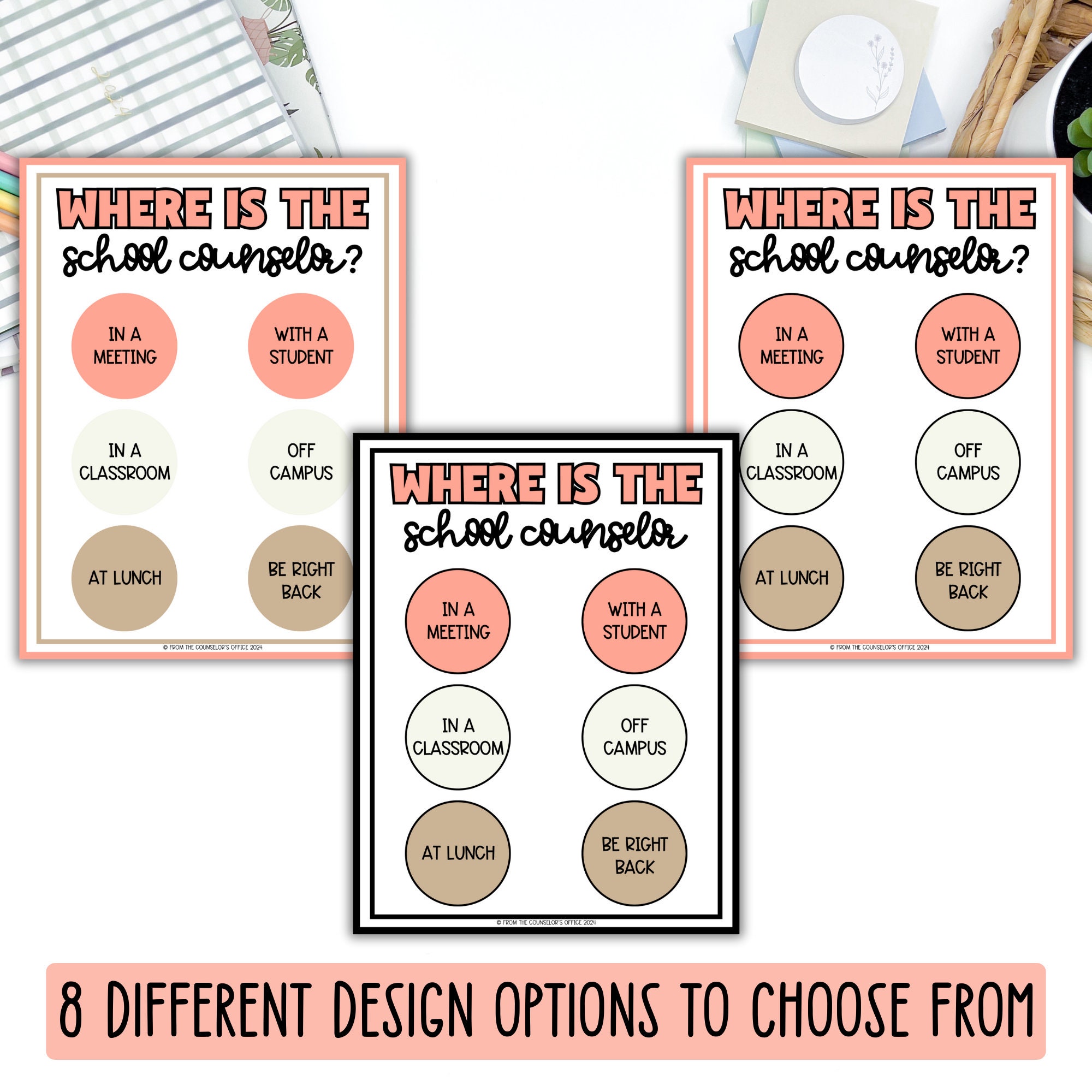 Boho-inspired Where is the School Counselor Office Door Sign in Neutral ...