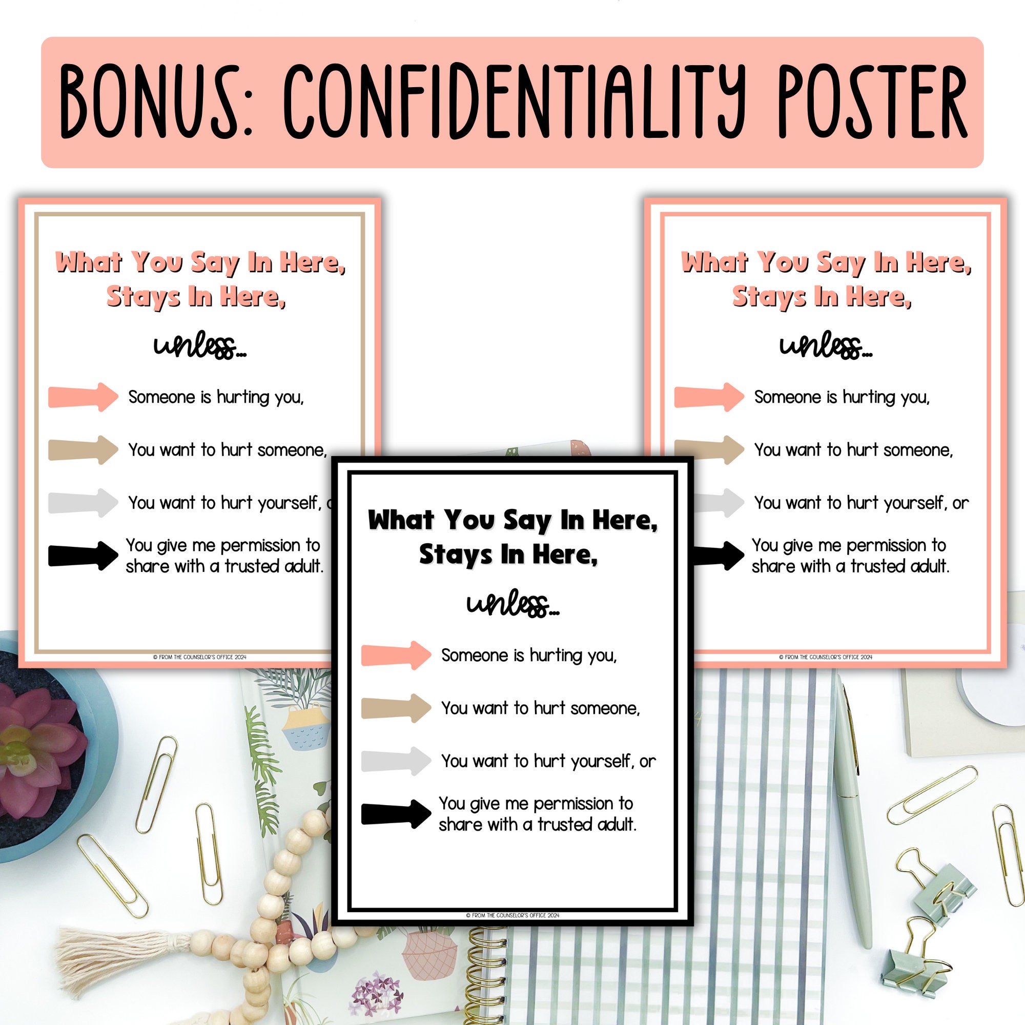 Boho-inspired Where is the School Counselor Office Door Sign in Neutral ...