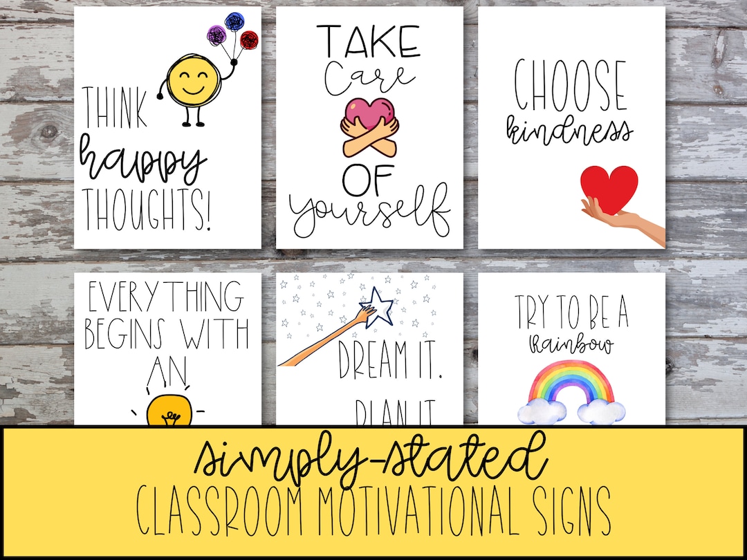 10 Classroom Inspirational Signs Motivational Posters Printable ...