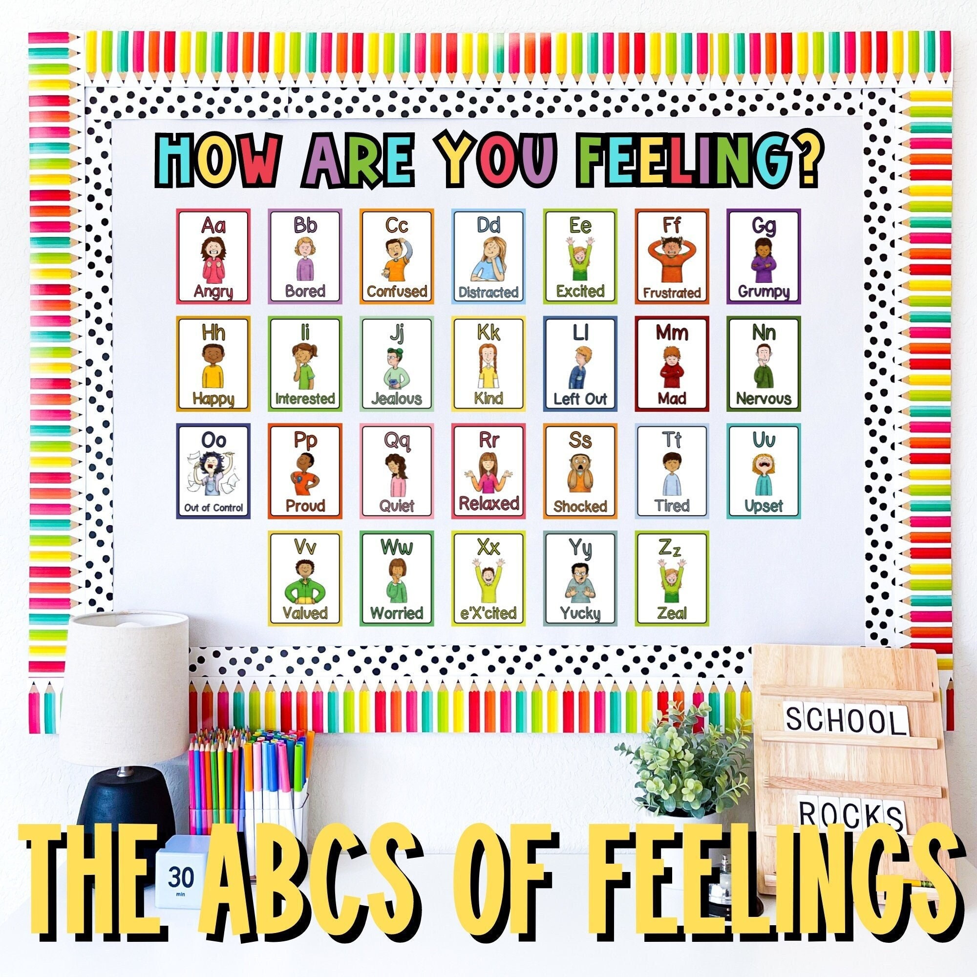 The Abcs of Feelings Poster Set - Perfect for Bulletin Boards for ...