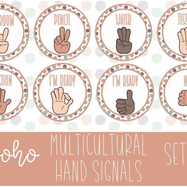 Classroom Hand Signal Posters - Etsy