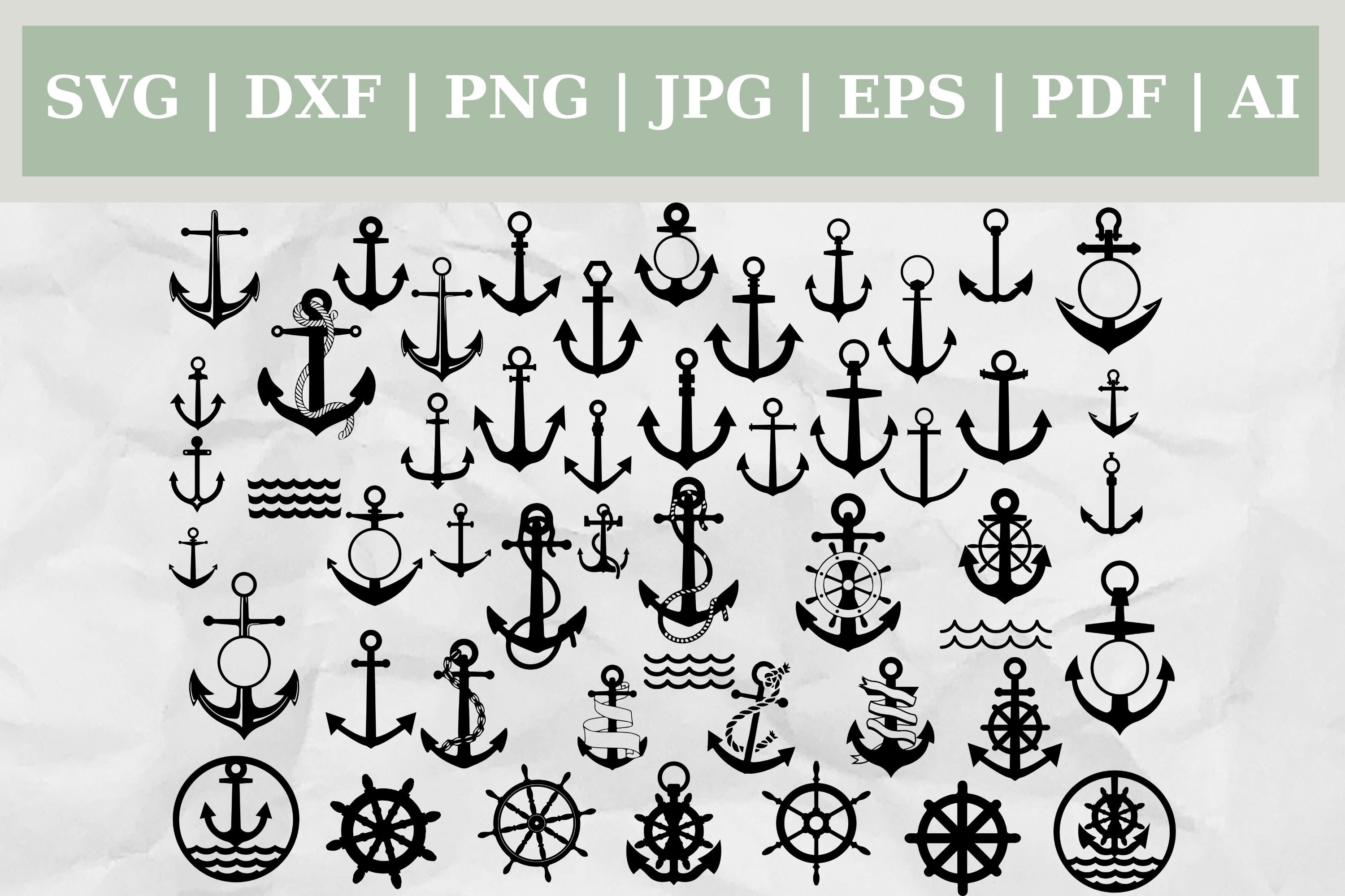 Nautical Bundle - Cut File, Clipart, Vector - Etsy