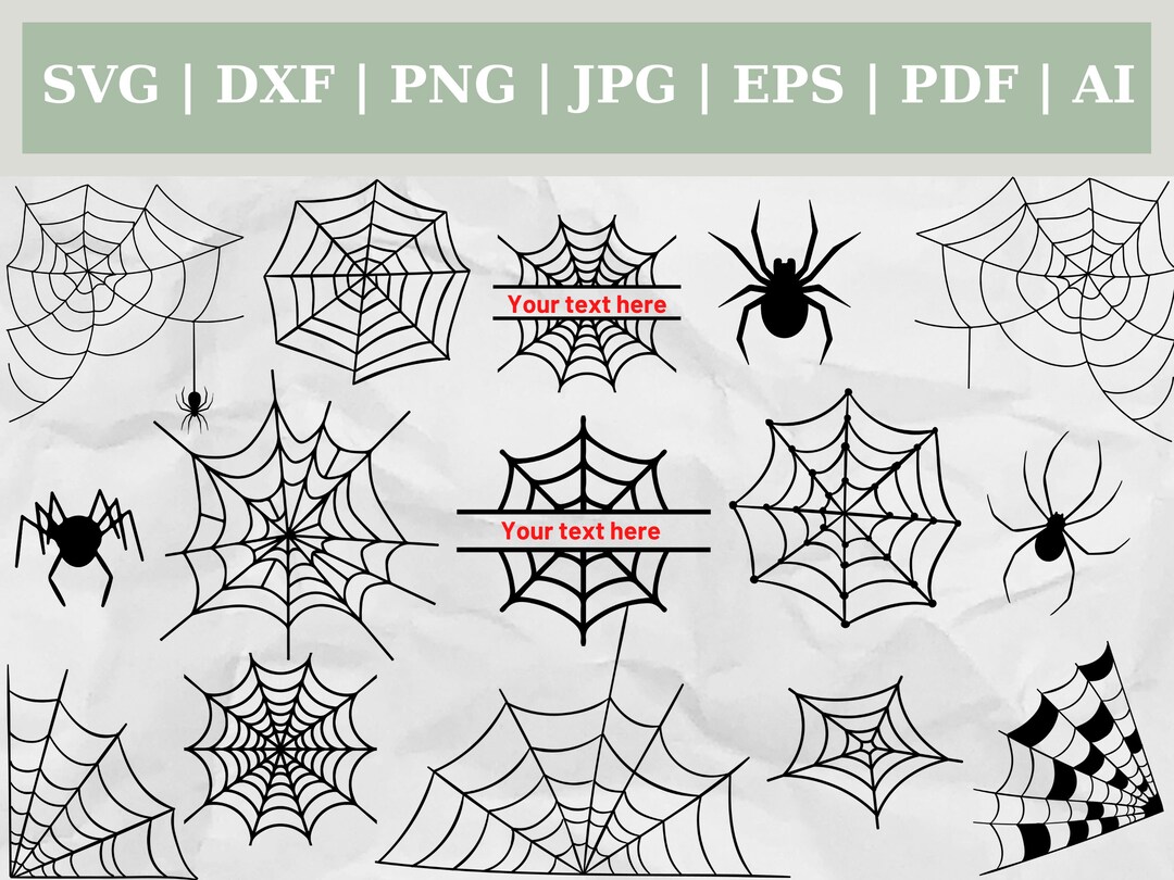 Spider Web Bundle - Cut File, Clip Art, Silhouette, Cricut, Vector - Etsy