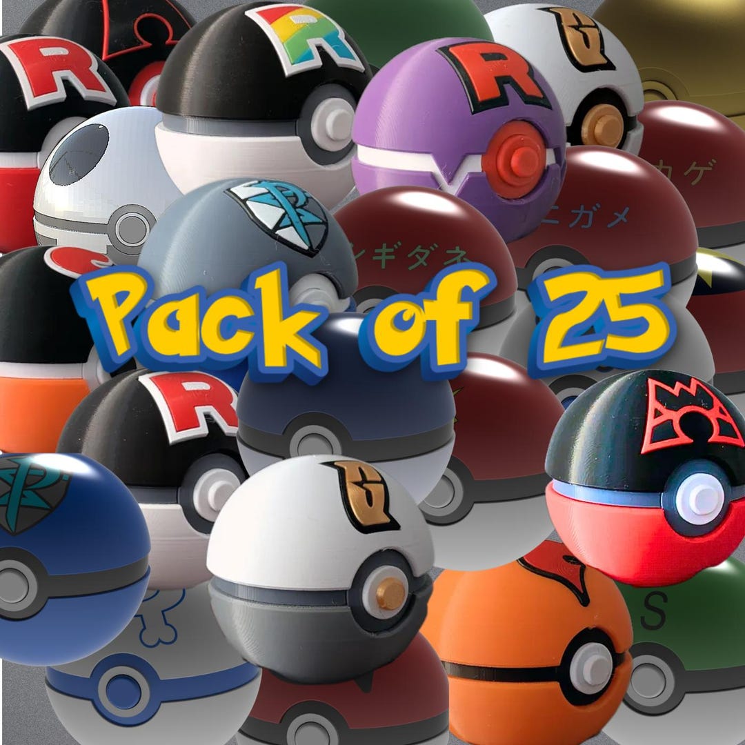 Pokéball Bundle: Villains of Pokémon - 25 Team Rocket, Magma, Aqua STL ...