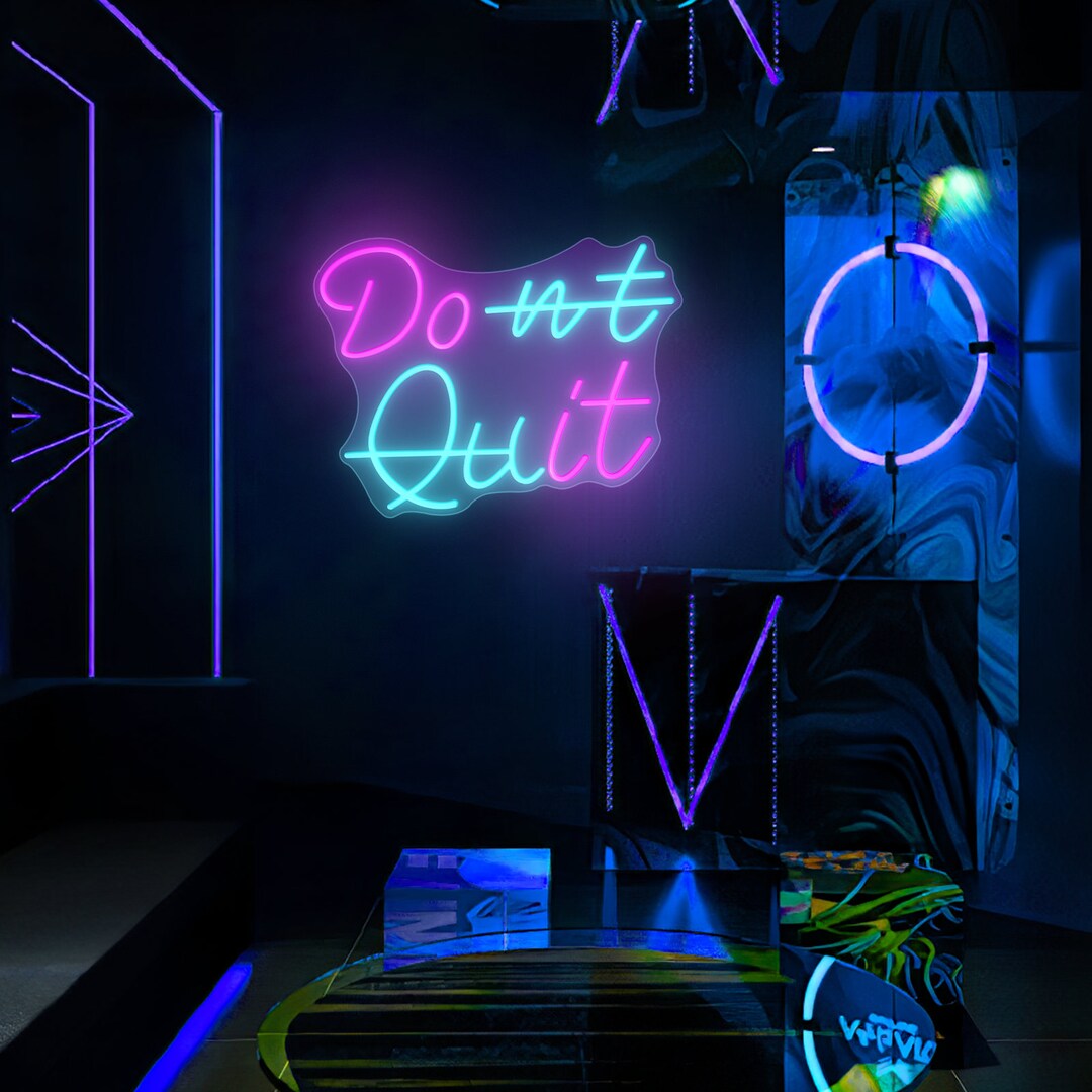 Don't Quit Neon Sign , Gym Business Sign , Personalized Business ...