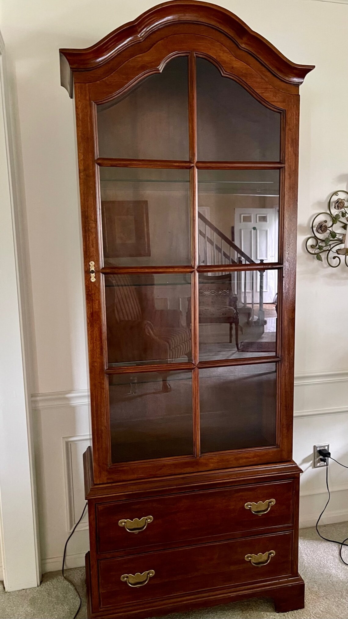 Davis Cabinet Company, Vintage Curio, Brown Walnut China Cabinet - Etsy