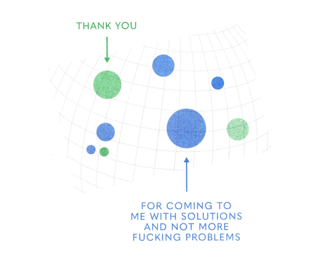 Thank You for Coming at Me With Solutions Greeting Card - Etsy