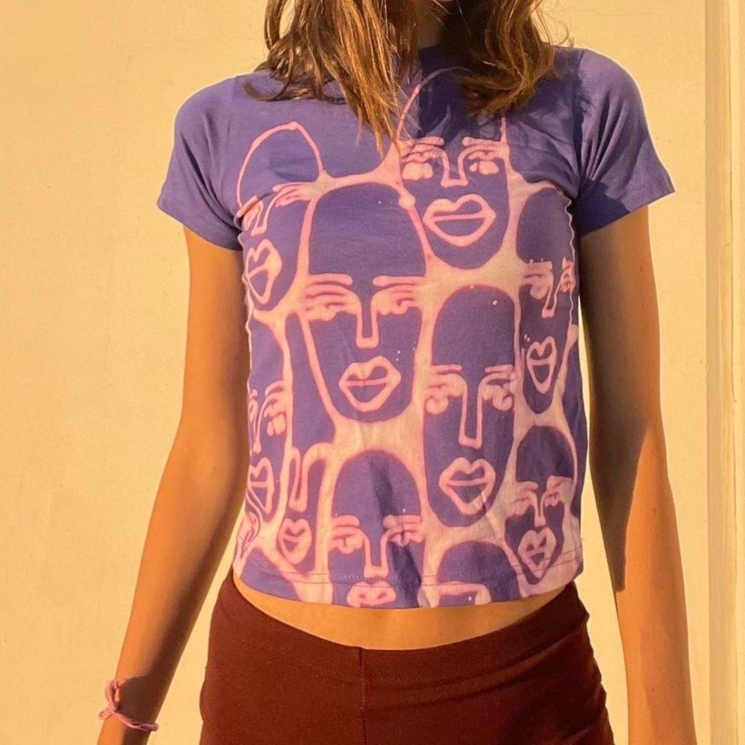 Oval Faces Baby Tee - Etsy