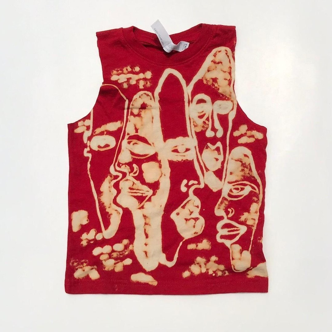 Abstract Faces Halter Tank - Etsy