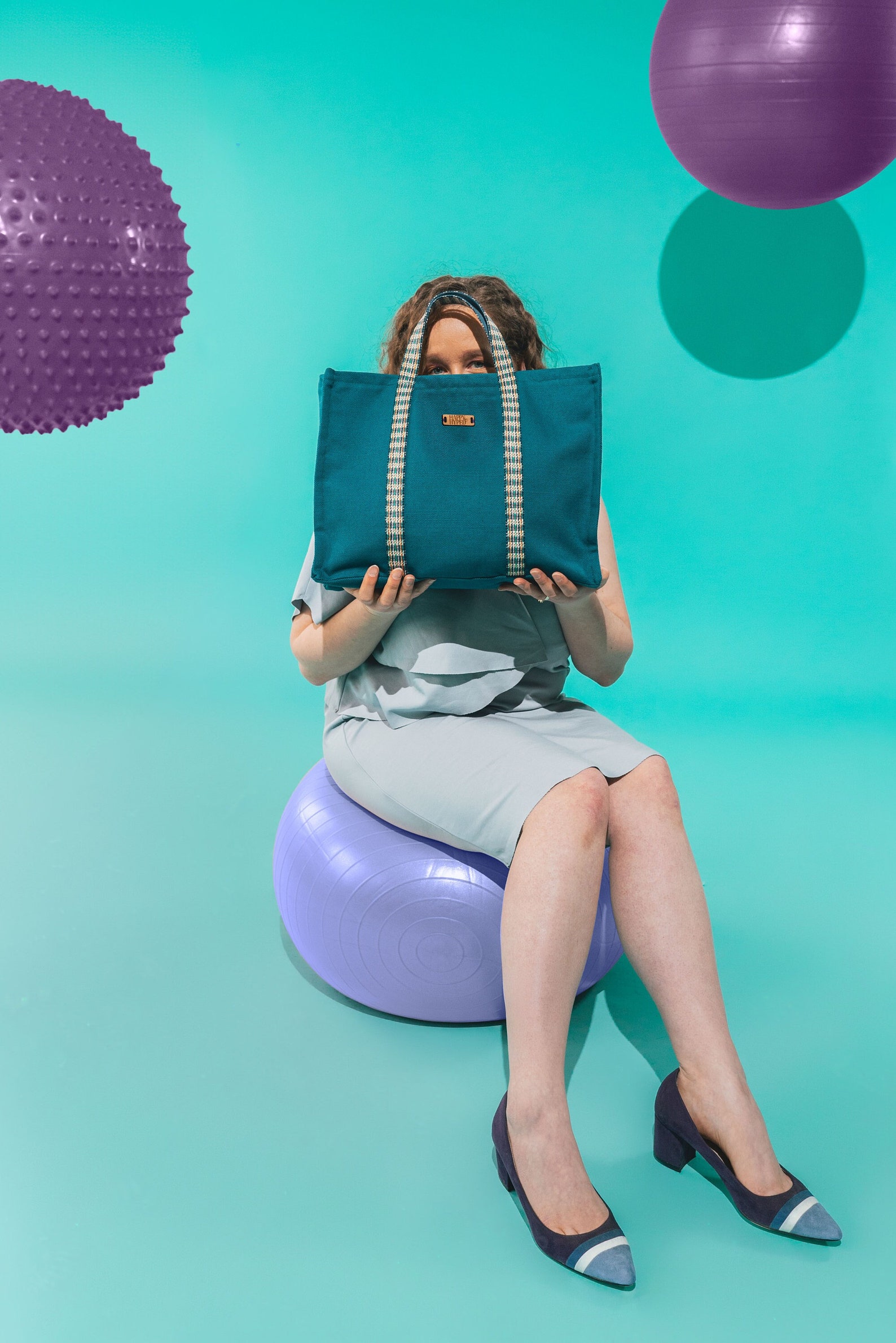 Teal Blue Shopper, Blue Shopping Bag, Teal Market Bag, Top Handle Bag ...