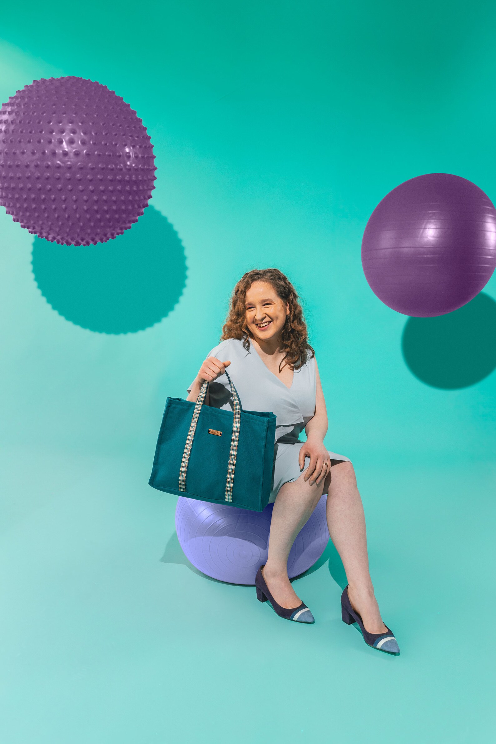 Teal Blue Shopper, Blue Shopping Bag, Teal Market Bag, Top Handle Bag ...