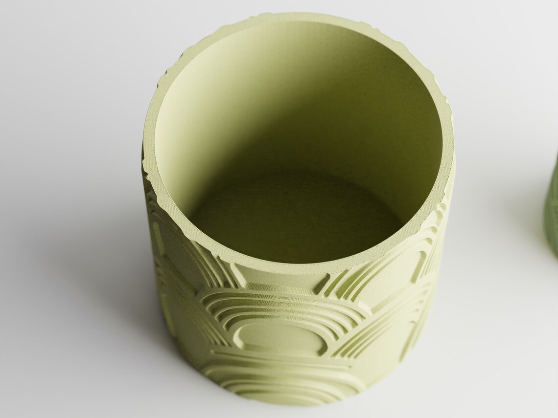 Modern Wavy Planter Pot, Elegant Plant Pot for Indoor Use, Printed ...