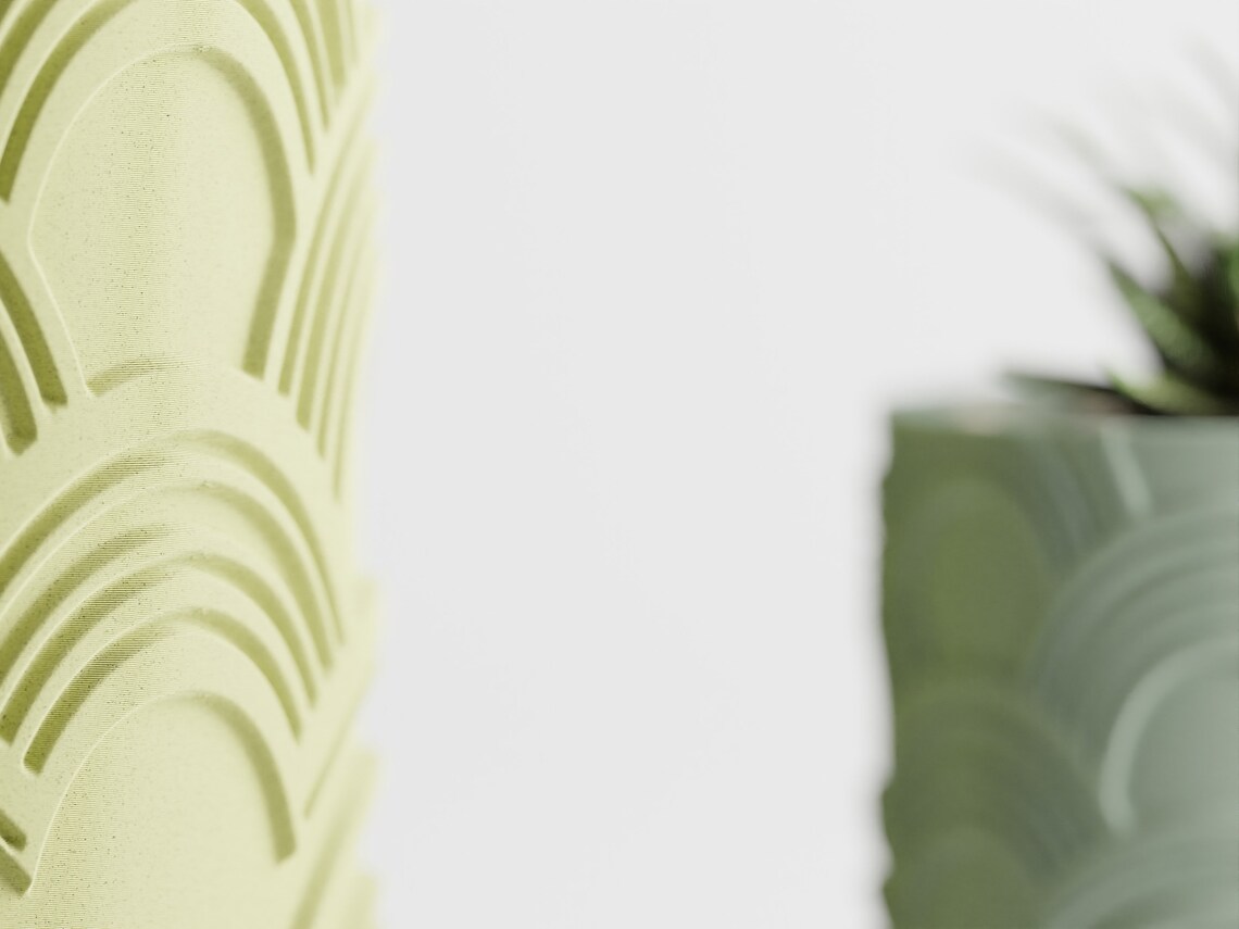 Modern Wavy Planter Pot, Elegant Plant Pot for Indoor Use, Printed ...