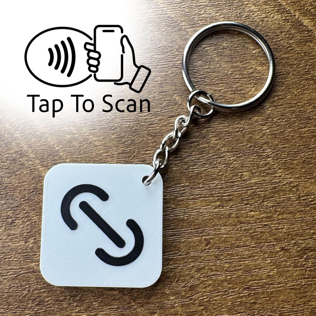 Custom Link Keychain With Scannable Chip Embedded, 3D Printed Keychains ...
