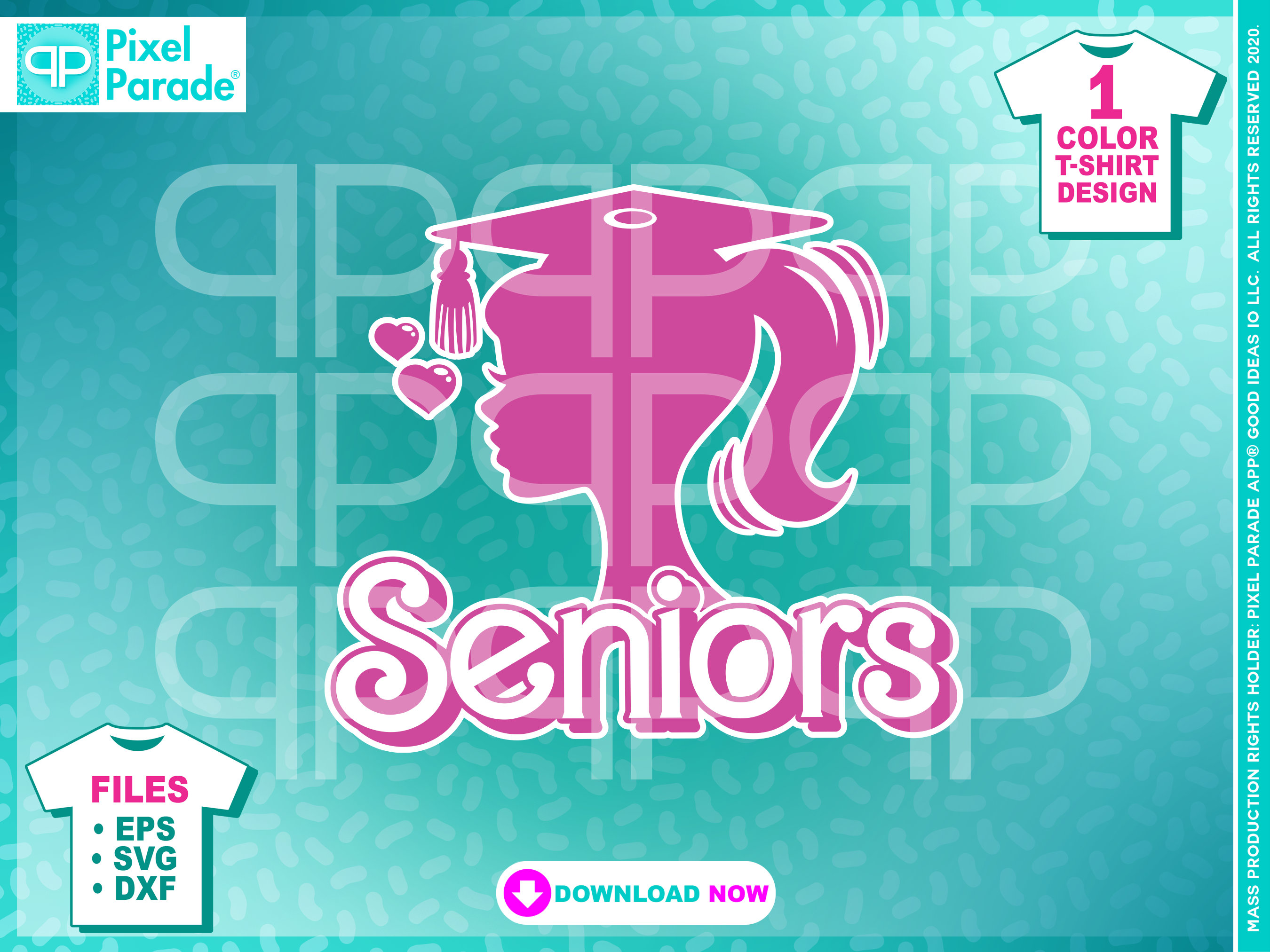 Seniors 2024 Graduation SVG: Pink Silhouette Cut File (digital Download ...