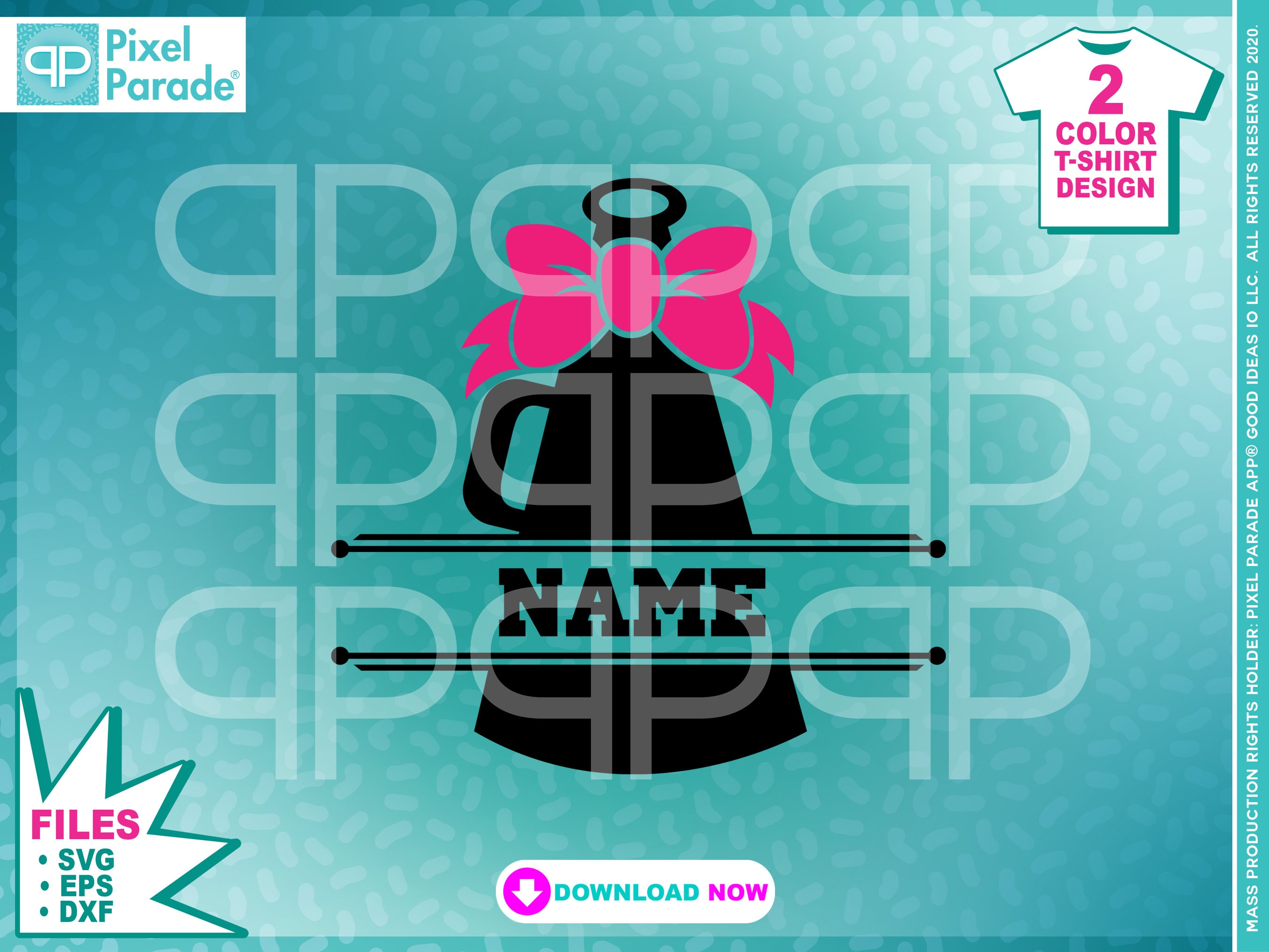 Cheer Horn Svg cheer Horn Name Frame DIY Customize, Svg, Eps, Dxf ...