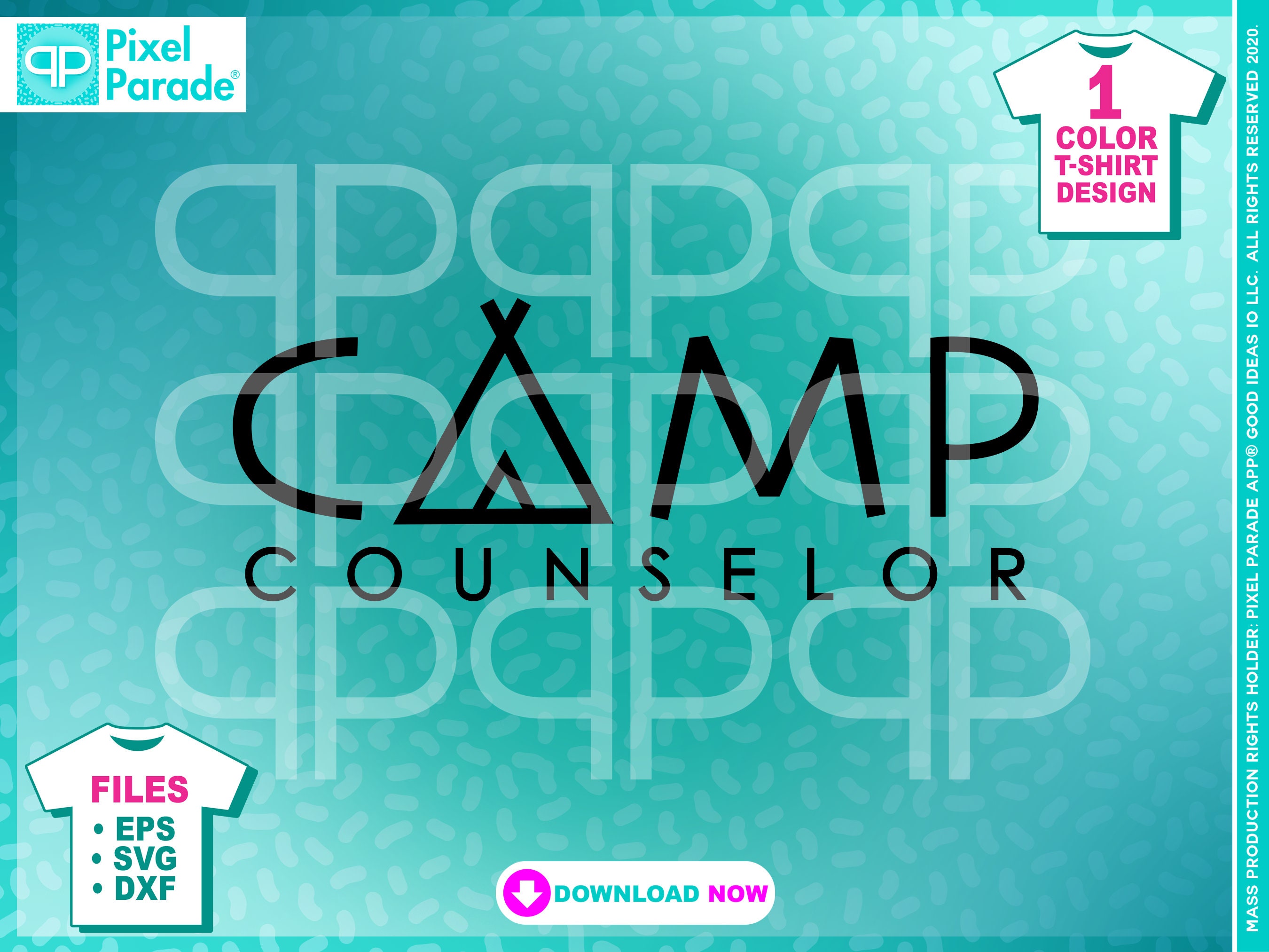 Camp Counselor Tee Svg, Tee Pee Svg, Summer Camp Design, SVG, EPS, DXF ...
