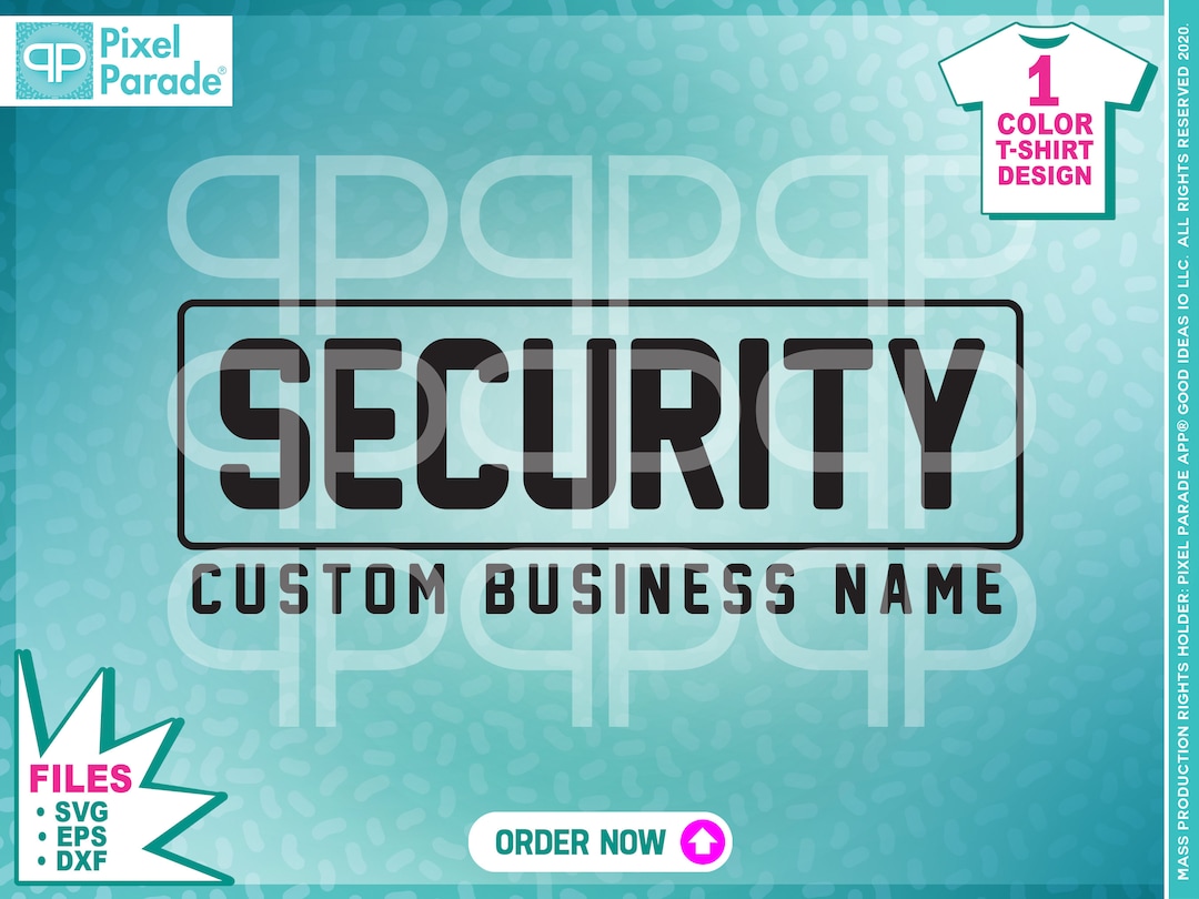 Custom Security Business Name Svg, Custom Name, Small Business, Uniform ...