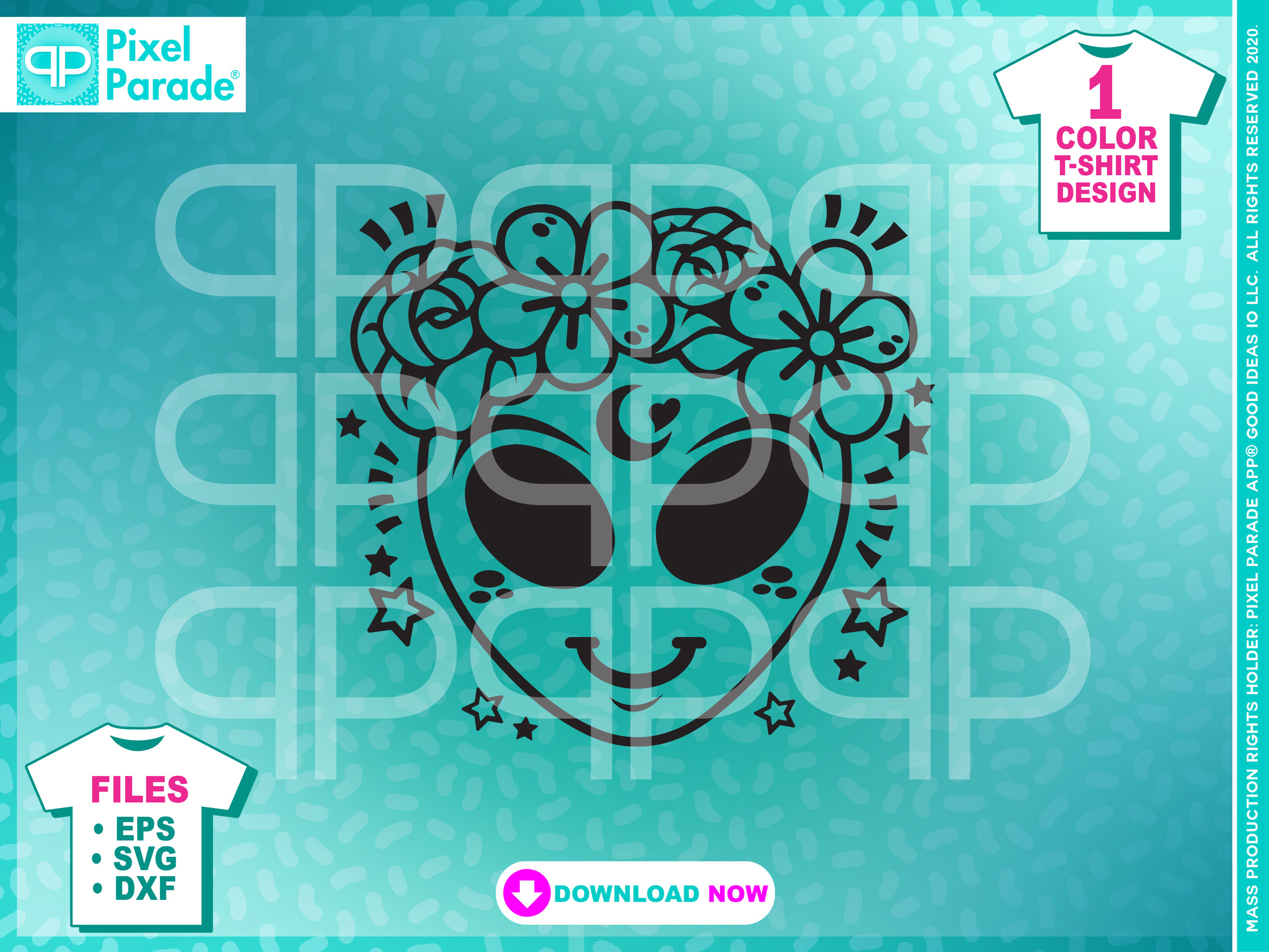 Alien Svg, Hippie Svg, Cute Alien Female Face Svg, Flowers Svg, Love ...