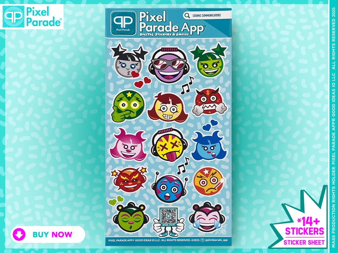 Kawaii Emoji Vinyl Sticker Sheet: 14 Die Cut Cartoon Decals - Etsy
