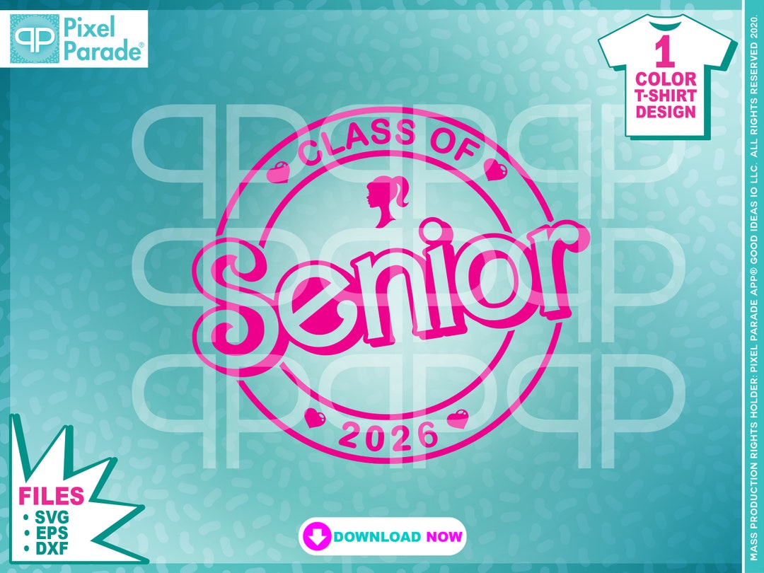Senior 2026, Barb Style, Barbs, Graduation, Class of 2026, Pink, Girl ...