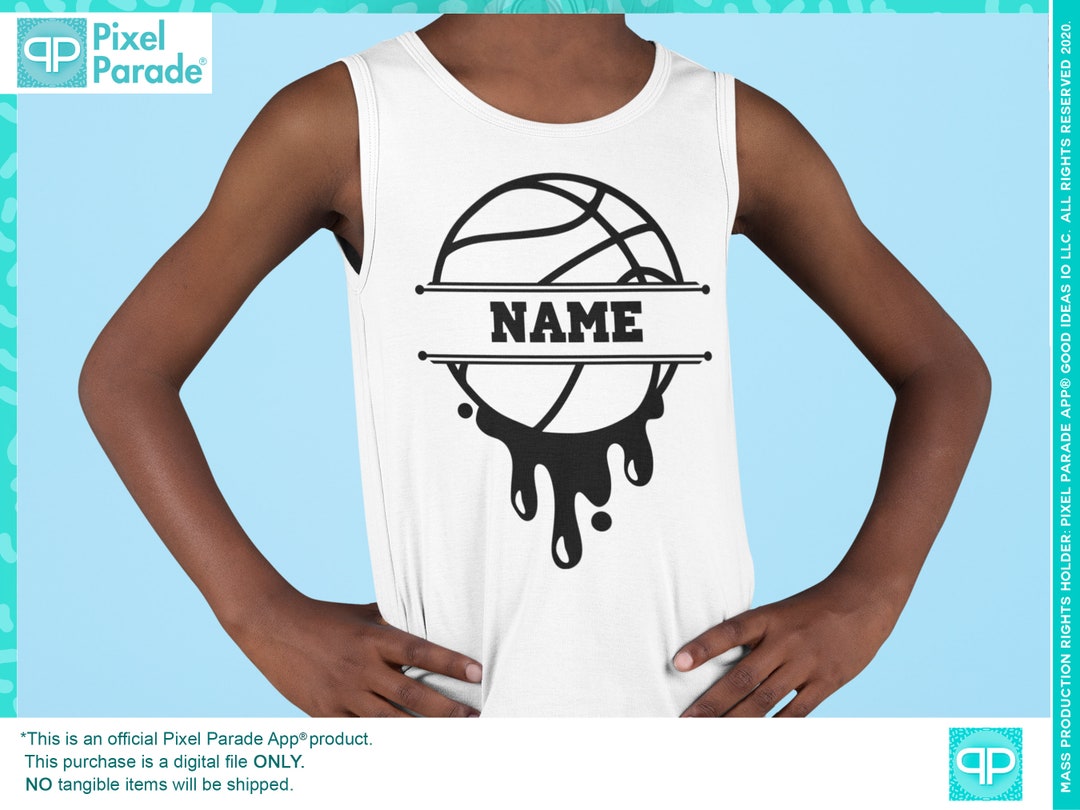 Basketball Drip Name Frame: Customizable SVG, EPS, DXF (digital Cut ...