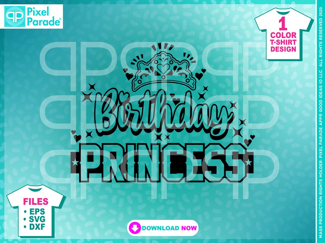 Birthday Girl Svg Birthday Princess Svg Tiara Svg Crown Etsy