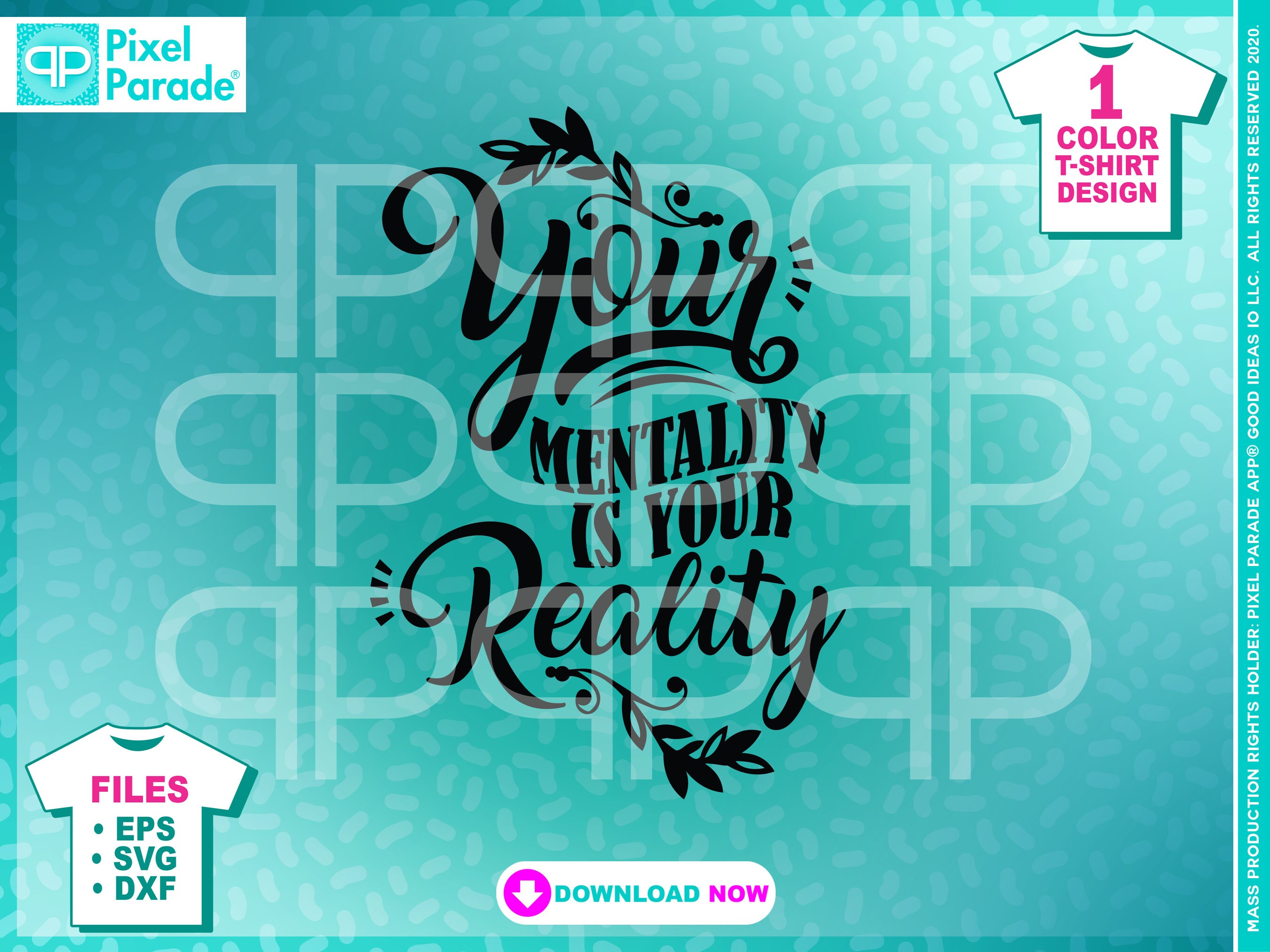 Your Mentality is Your Reality SVG: Positive Inspirational Quote ...