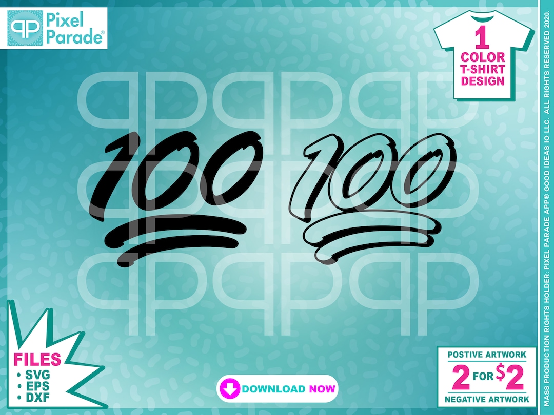 100 Emoji Text Nachricht svg "100 Emoji" Sticker Art, SVG, EPS, DXF ...