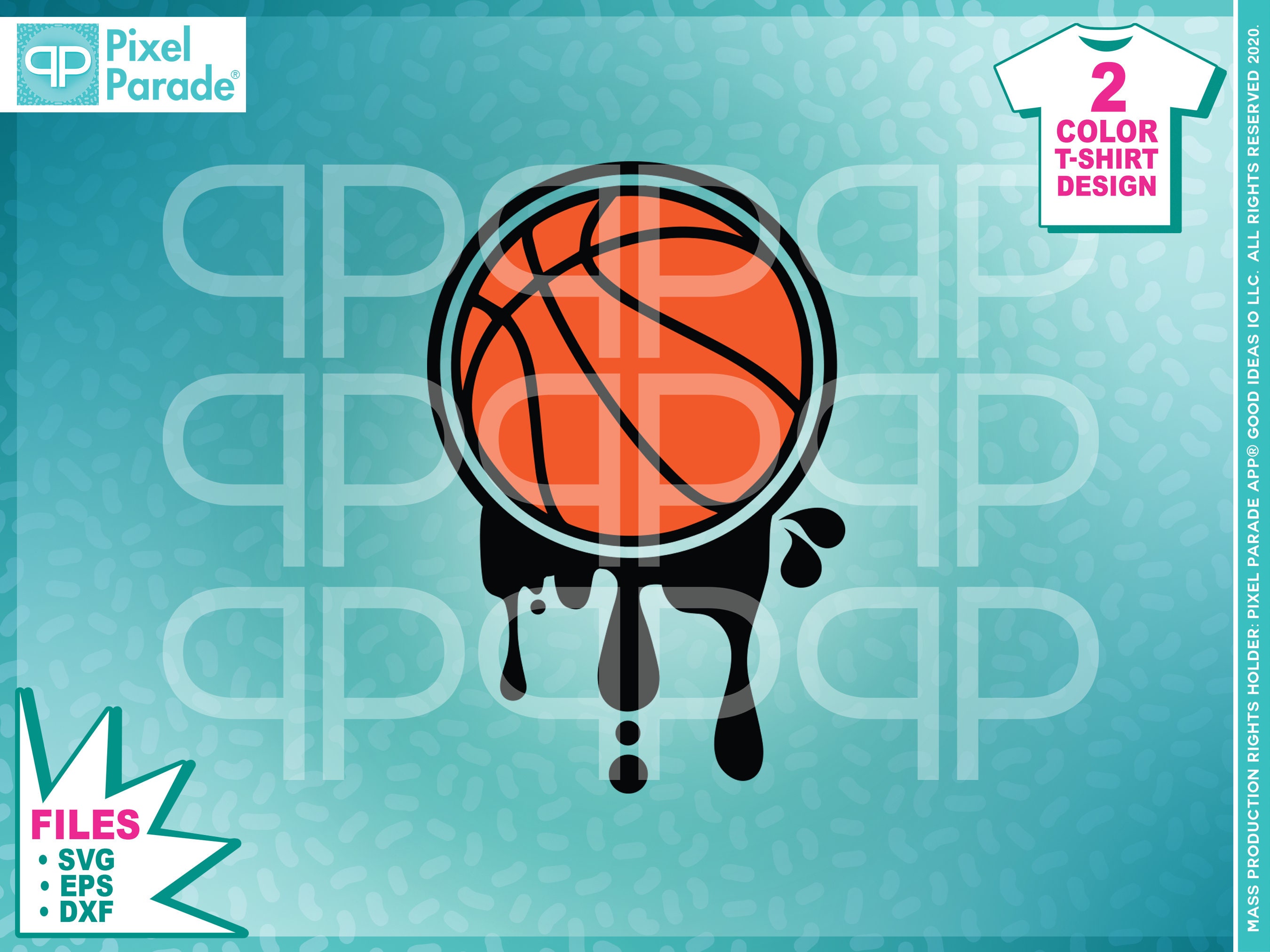 Basketball Drips SVG: 2-color T-shirt Design (digital Cut File) - Etsy ...