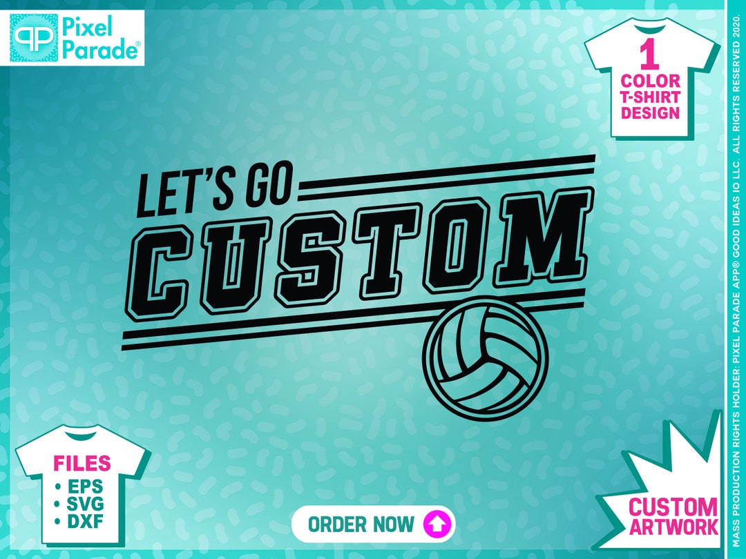 Custom Svg, Let's Go Team Volleyball Name College Font Svg, Varsity ...