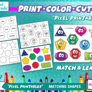 Shapes Matching Game, Preschool Learning Shapes, Preschool Activities ...