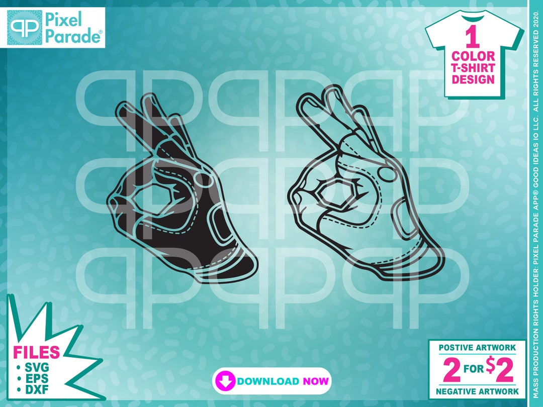 OK Hand Gesture (svg, Eps, Dxf, Clipart Files) - Etsy