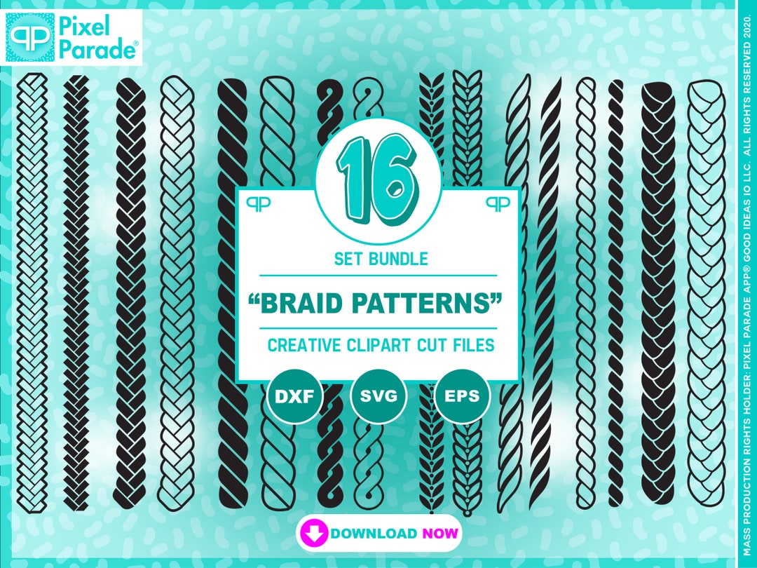 Patterns, Braid 16pc. Bundle, Braid Pattern, Braids, Borders, Links ...