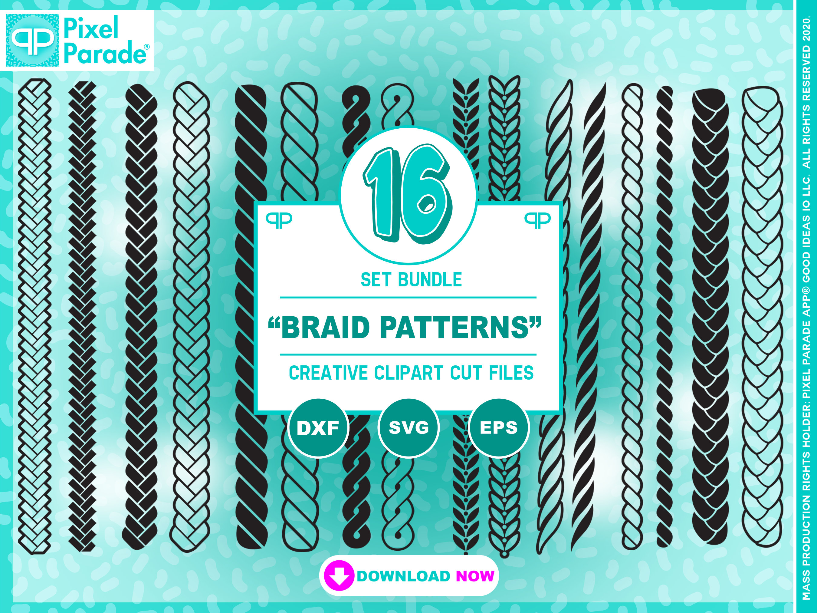 Patterns, Braid 16pc. Bundle, Braid Pattern, Braids, Borders, Links ...